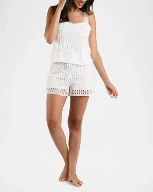La Blanca Waverly Crochet Tank Top - Ivory