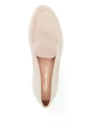 Santoni Suede Loafers - Neutrals