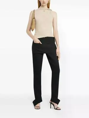 COURREGES Draped Top - Neutrals