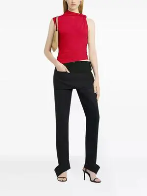 COURREGES Asymmetric Jersey Top - Red