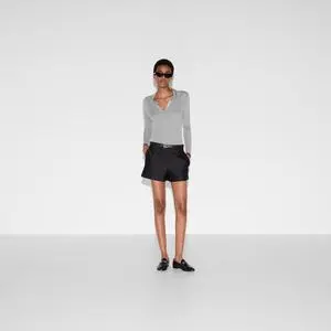 Gucci Cashmere And Silk Polo Top With Web