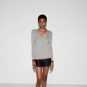 Gucci Cashmere And Silk Polo Top With Web