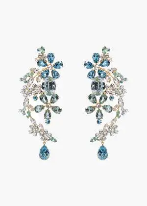 JENNIFER BEHR Bellemy Crystal Stone Drop Earrings - Bluebell