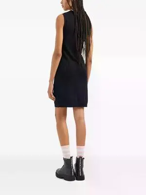 Armani Exchange Monogram-knit Mini Dress - Black