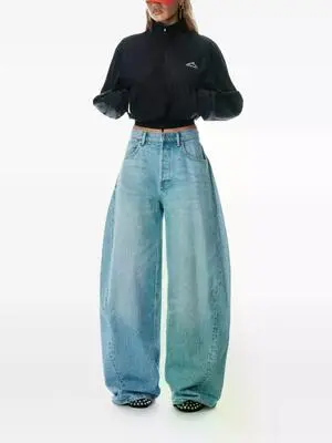 Alexander Wang Graphic-print Wide Leg Jeans