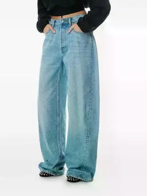 Alexander Wang Graphic-print Wide Leg Jeans