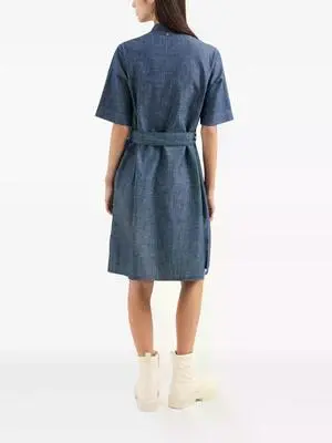 Armani Exchange Tied-waist Cotton Shirt Dress