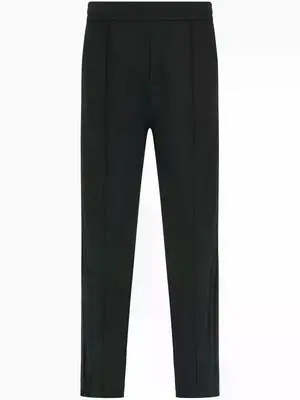Armani Exchange Pipe-stitch Tapered Trousers - Black