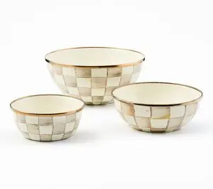 MACKENZIE-CHILDS Set Of 3 Everday Bowls - One-color