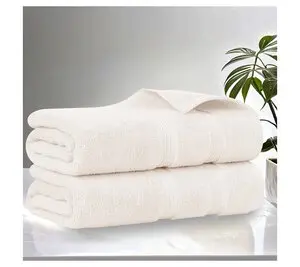 SUPERIOR 2-piece Smart Dry Zero Twist Cotton Ba Th Towel Set - One-color