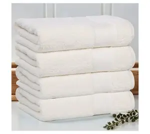 SUPERIOR 4-piece Aria Turkish Cotton Solid Bath Towel Set - One-color
