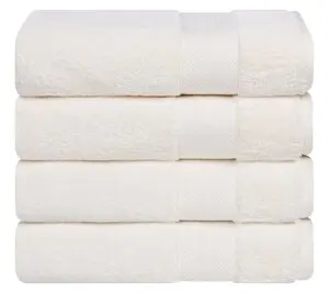 SUPERIOR 4-piece Aria Turkish Cotton Solid Bath Towel Set