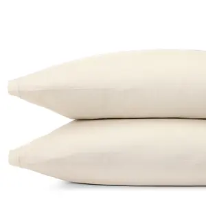 HUDSON PARK COLLECTION Italian Percale Solid King Pillowcase Pair Exclusive - Beige