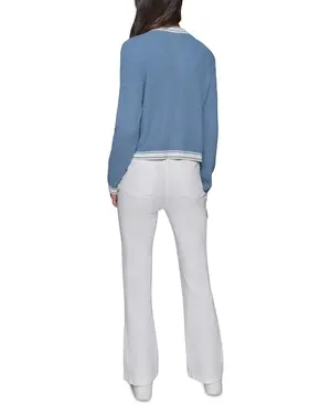 Karl Lagerfeld Paris Marled Cardigan - Blue Indigo