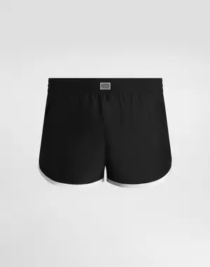 Dolce & Gabbana Short Swim Trunks With Logo - Multicolor