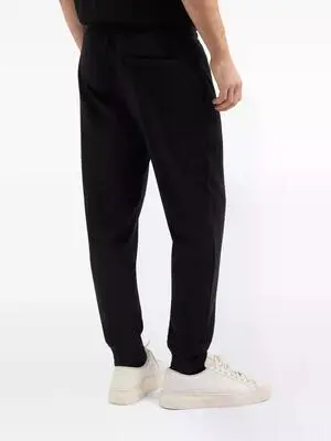 Armani Exchange Logo-embroidered Track Pants - Black