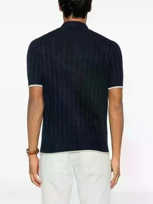 Brunello Cucinelli Ribbed-knit Polo Shirt