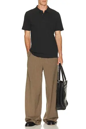 Theory Bron Cotton Polo - Black