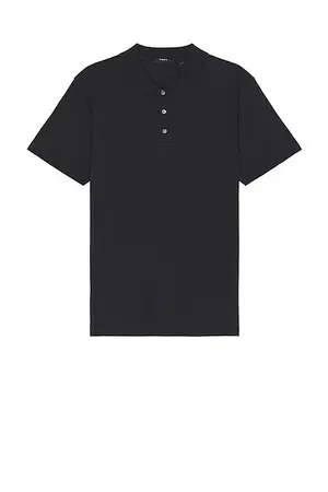 Theory Bron Cotton Polo - Black