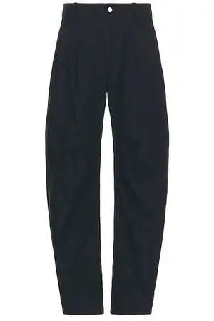 AFTER PRAY Curved Two Tuck Pants - Navy
