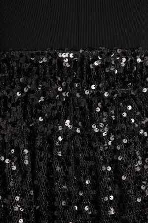 Maje Sequined Tiered Midi Dress