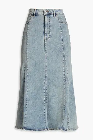 Maje Denim Midi Skirt