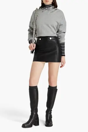 Maje Leather Mini Skirt