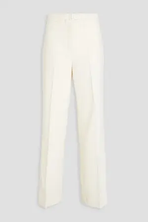 Maje Crepe Bootcut Trousers - Ecru