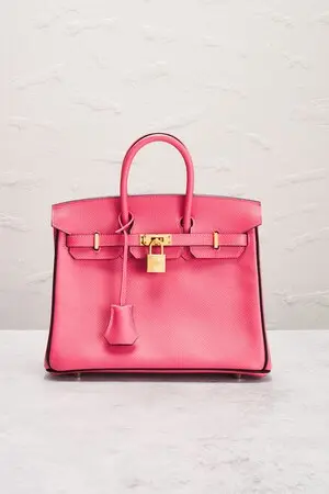 Hermès Epsom Birkin 25 Handbag - Rose Azalee