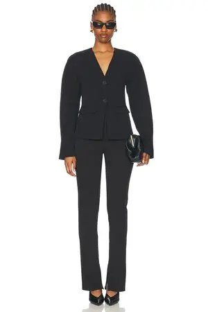 EAVES Gal Polished Crepe Blazer - Black