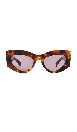 Gucci Cat Eye Sunglasses - Havana & Violet