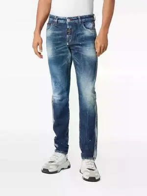 Philipp Plein Paisley Bandana Super-straight Jeans