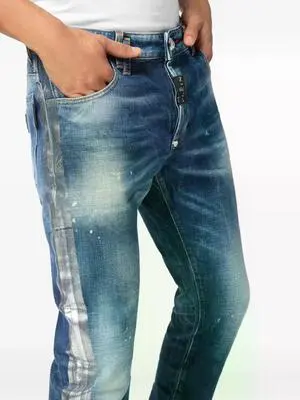 Philipp Plein Paisley Bandana Super-straight Jeans