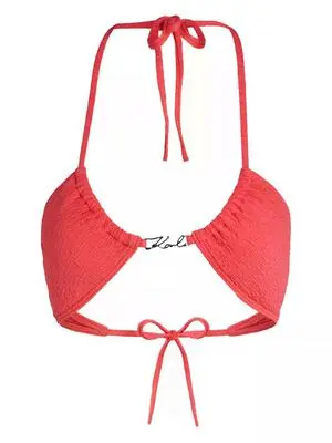 Karl Lagerfeld Dna Textured Bikini Top