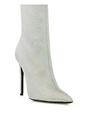 Philipp Plein 120mm Monogram Satin Boots