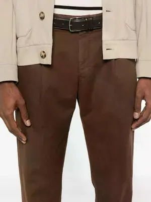 PT TORINO Tapered Trousers - Brown