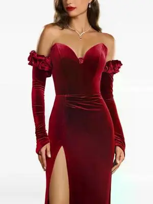 CRISTALLINI Brigitte Maxi Gown - Red