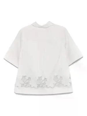 P.a.r.o.s.h Flora-embroidered Blouse - Grey
