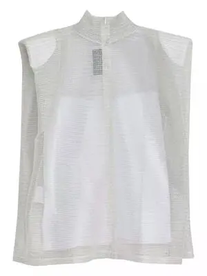 GLORIA COELHO Metallic Mesh Top