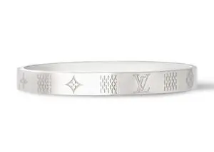 LOUIS VUITTON Damier Staples Bangle - Silver