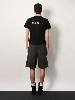 Sacai Cotton Tshirt With Logo On The Back