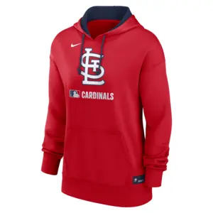 Nike St. Louis Cardinals Authentic Collection Therma MLB Pullover Hoodie Red