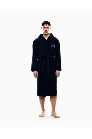EA7 Cotton Terry Bathrobe