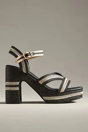 Matisse Beach By Matisse Adelaide Raffia Heels Black