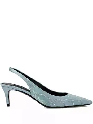 Philipp Plein Slingback Monogram Pumps - Blue