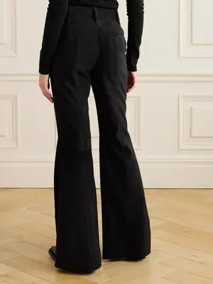Gabriela Hearst Rhein Paneled Suede Pants - Black