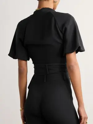 Loro Piana Clancy Cropped Wrap Shirt