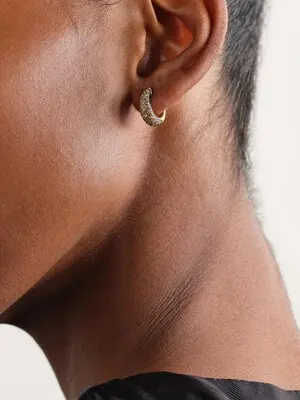 Yvonne Léon 9-karat Diamond And Citrine Hoop Earrings