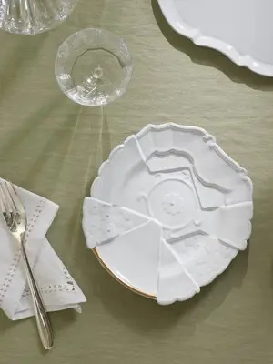 ASTIER DE VILLATTE Sacai Patchwork Gold-plated Ceramic Dinner Plate