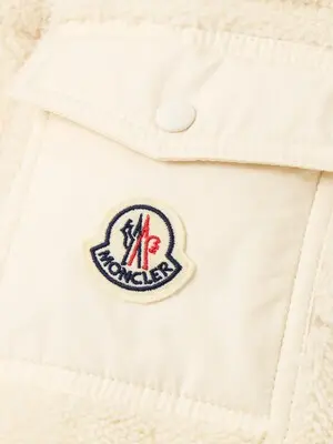 Moncler Shell-trimmed Quilted Cotton-fleece Down Jacket